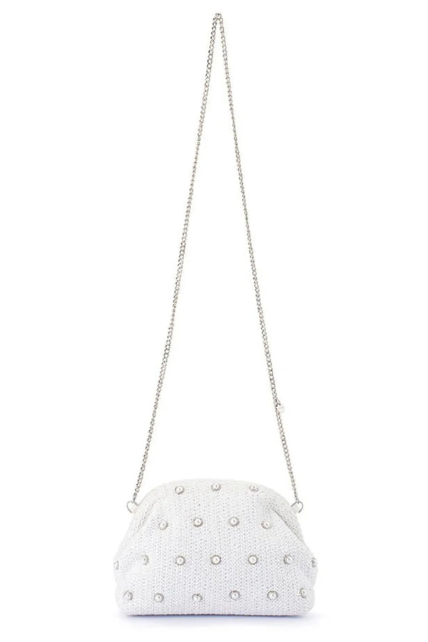 Olga Berg Addison Woven Clutch | Black || Fifi & Annie Boutique