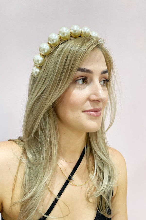 Morgan & Taylor Rihannon Headpiece | Pearl || Fifi & Annie Boutique
