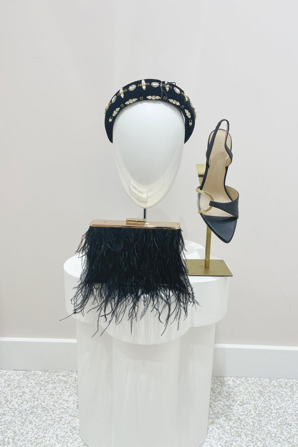 Morgan & Taylor Genna Headband | Black || Fifi & Annie Boutique