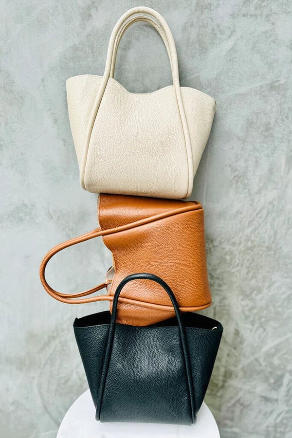 By Studio Zee Krista Bag | Cream Leather || Fifi & Annie Boutique